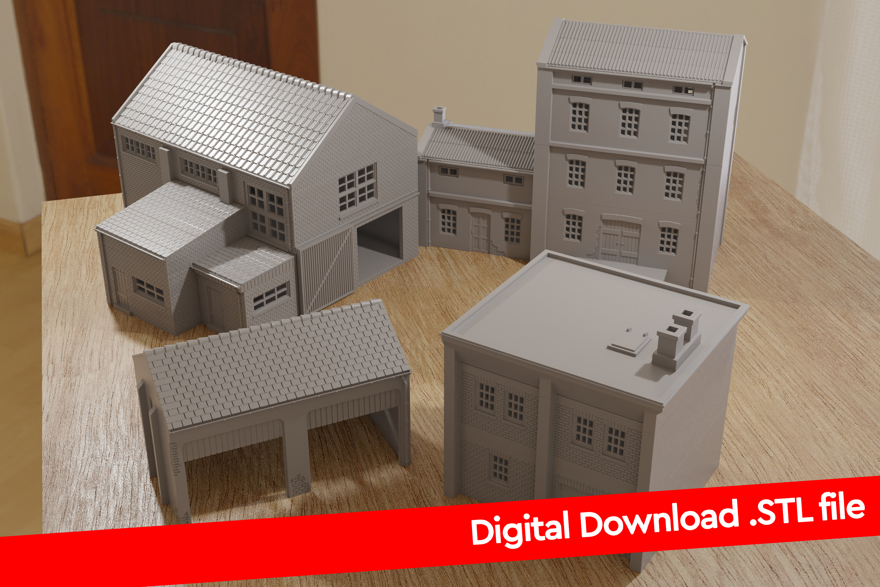 Industrial Buildings Set - WW2 Wargaming Terrain by Patrick Miniatures ...