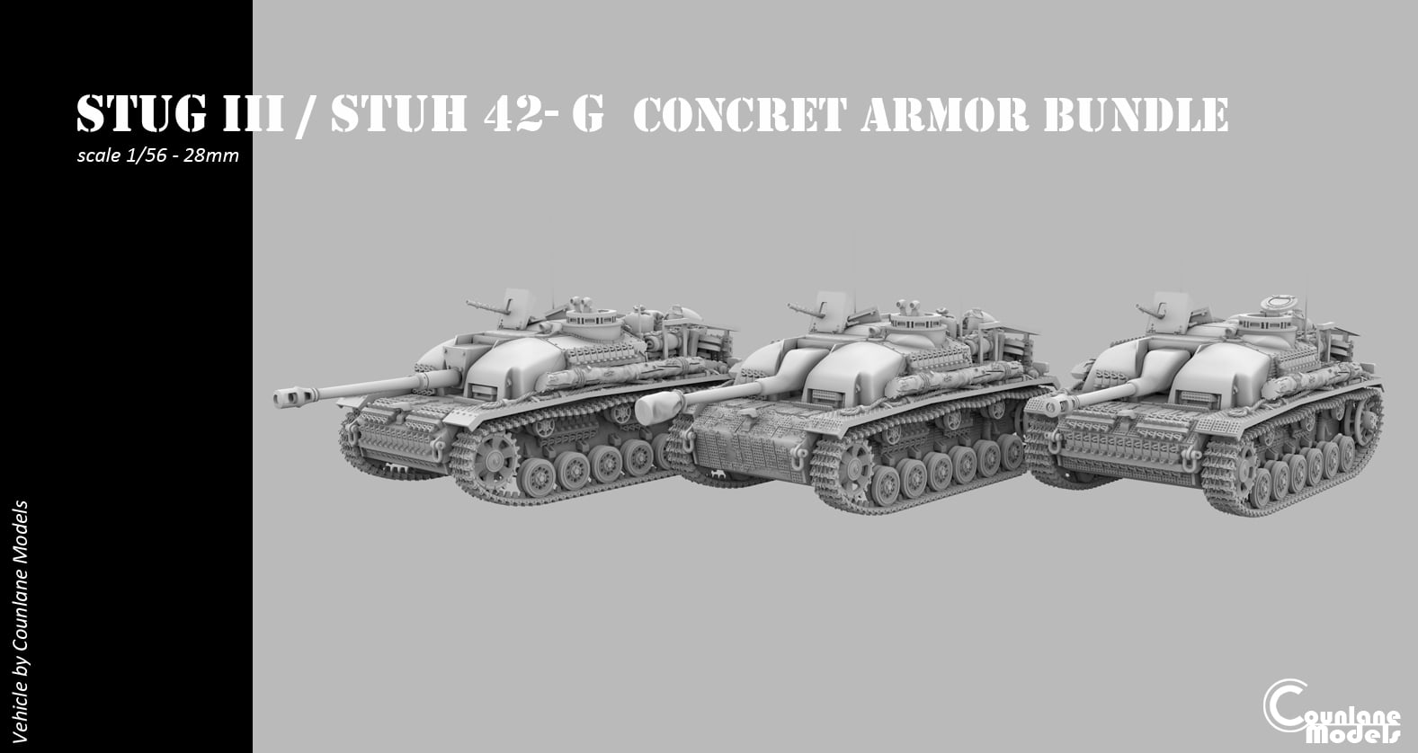 Stug III / Stuh42 G concret armor by Counlane Models - Wargaming3D
