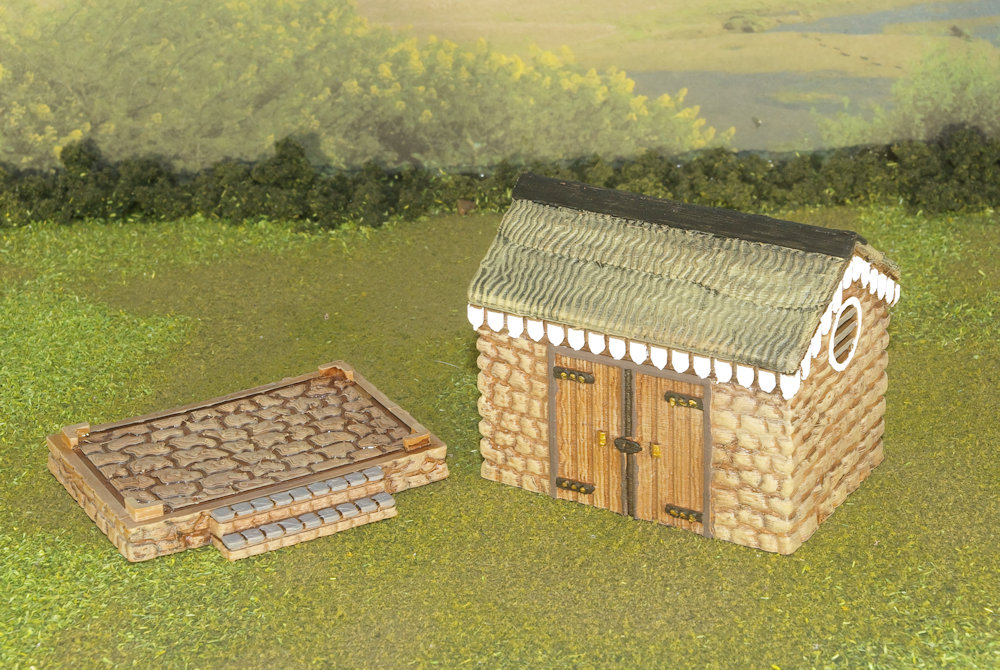 1/35 Scale - Storage Shed - Stone Set by Craig's Models cc - Wargaming3D