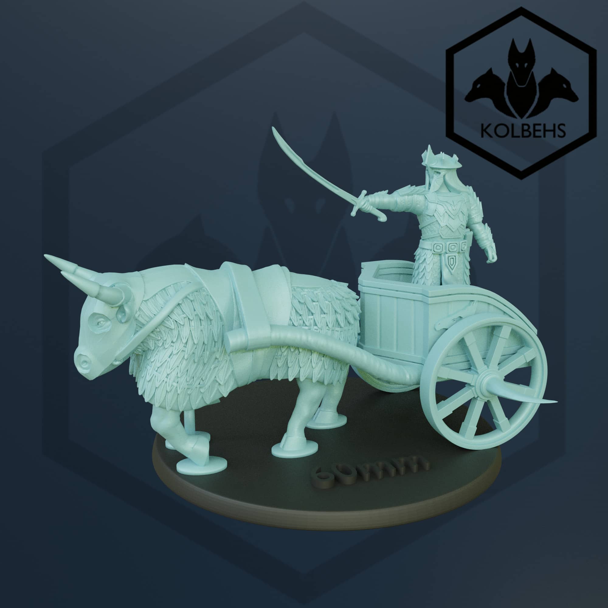 Eastern Chariots (Small) by Kolbehs Painting and Design - MiniHoarder