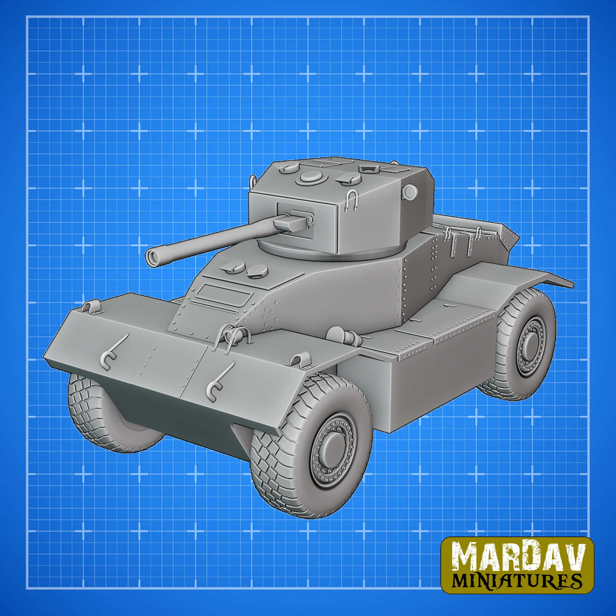 British AEC MkII armoured car by MarDav Miniatures - Wargaming3D