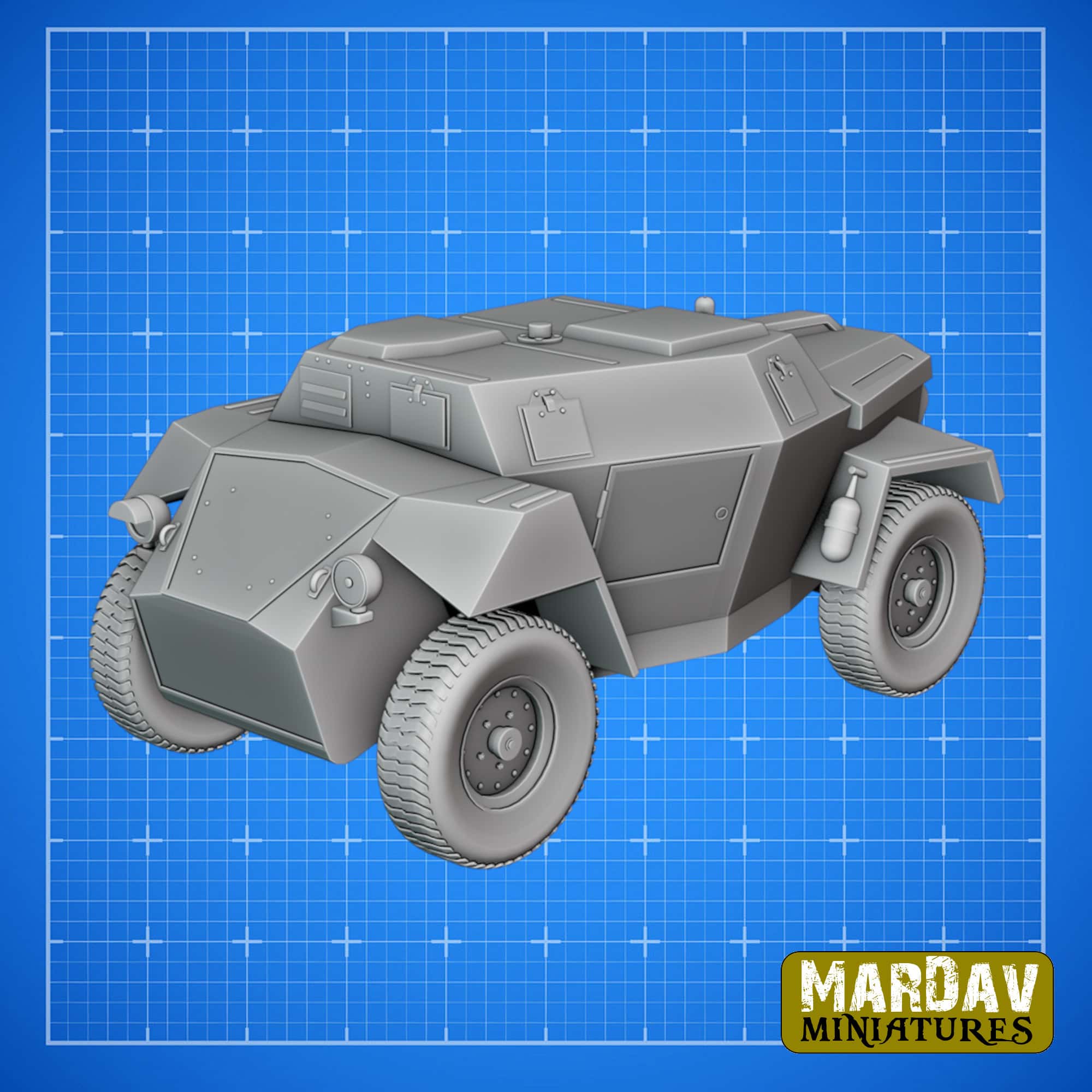 British Humber Scout Car by MarDav Miniatures - Wargaming3D