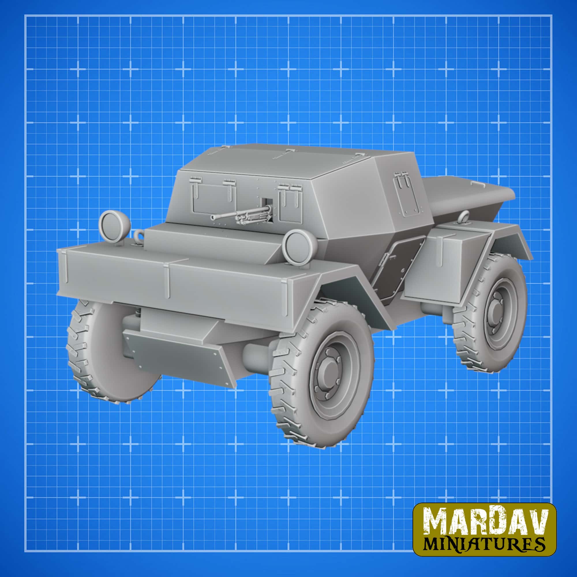 British Daimler Dingo scout car by MarDav Miniatures - Wargaming3D