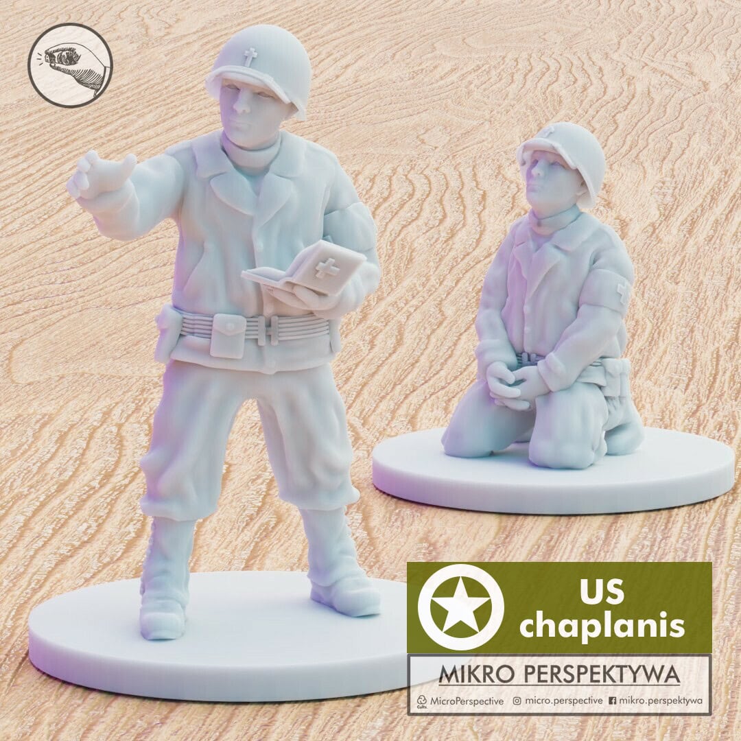 US Chaplains set 28mm presupported by Micro Perspective - Wargaming3D