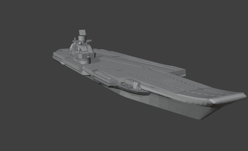 1:1800 Soviet Ulyanovsk class aircraft carrier by ayrtondevoy - Wargaming3D