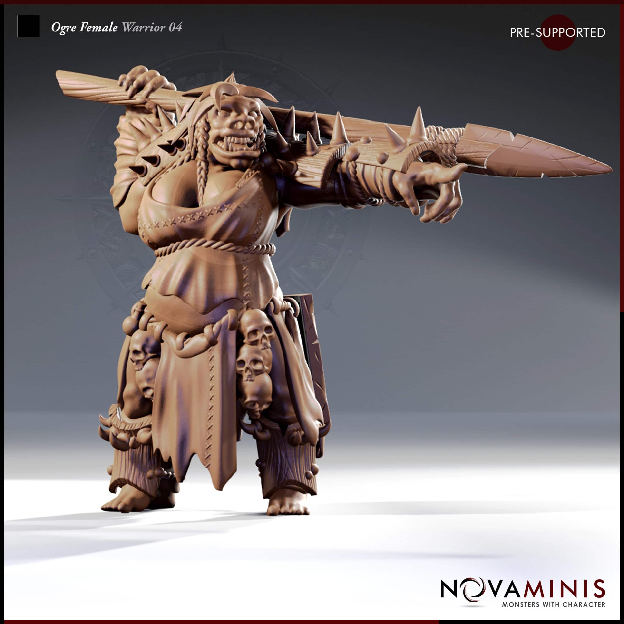 Ogre Female Warrior 04 by NovaMinis - MiniHoarder
