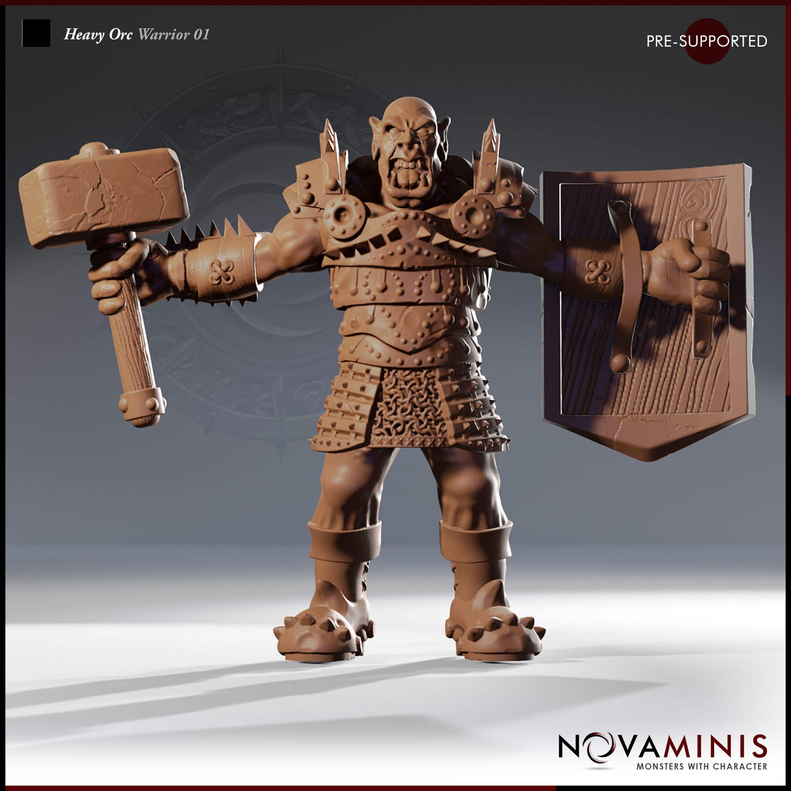 Orc Heavy Warrior 01 by NovaMinis - MiniHoarder