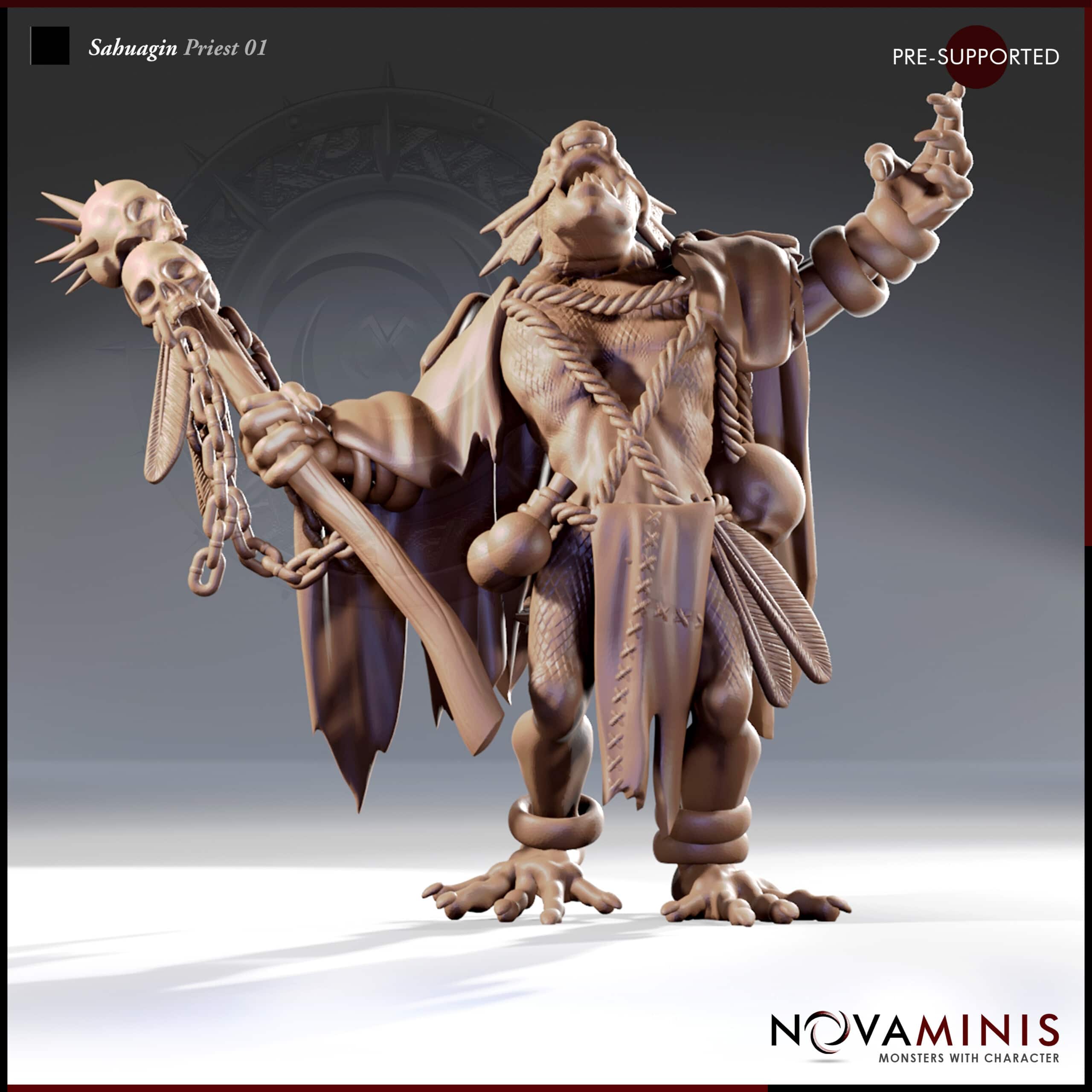 Sahuagin Priest 01 by NovaMinis - MiniHoarder
