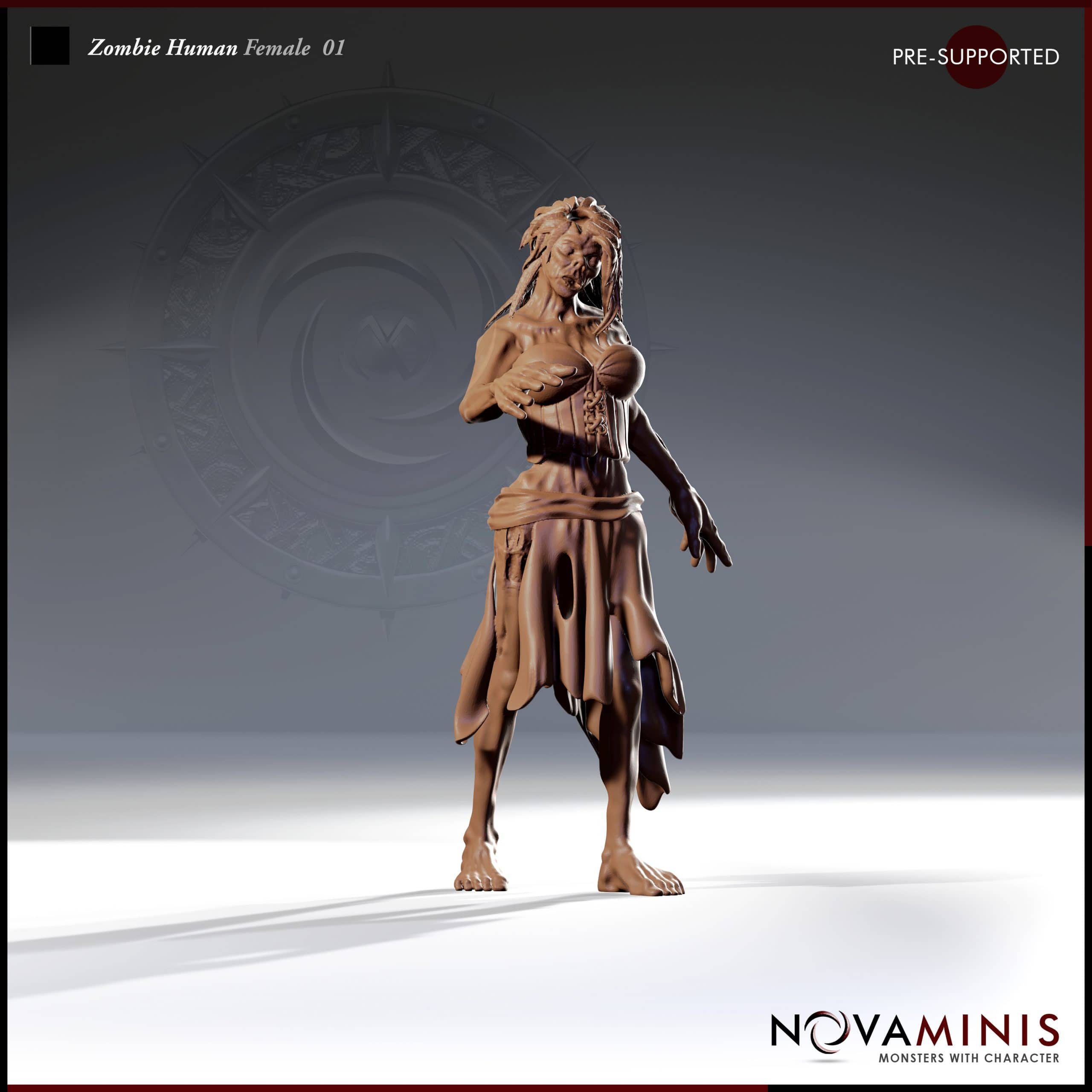 Zombie Human Female 01 by NovaMinis - MiniHoarder