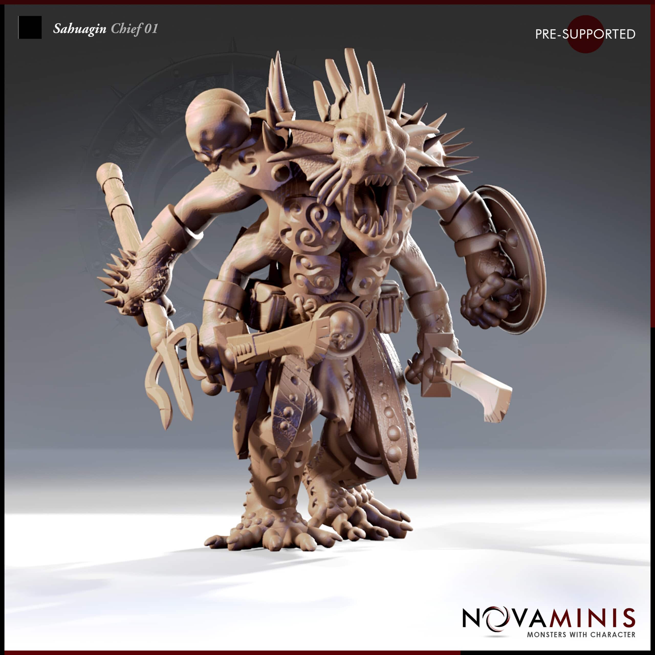 Sahuagin Chief 01 by NovaMinis - MiniHoarder