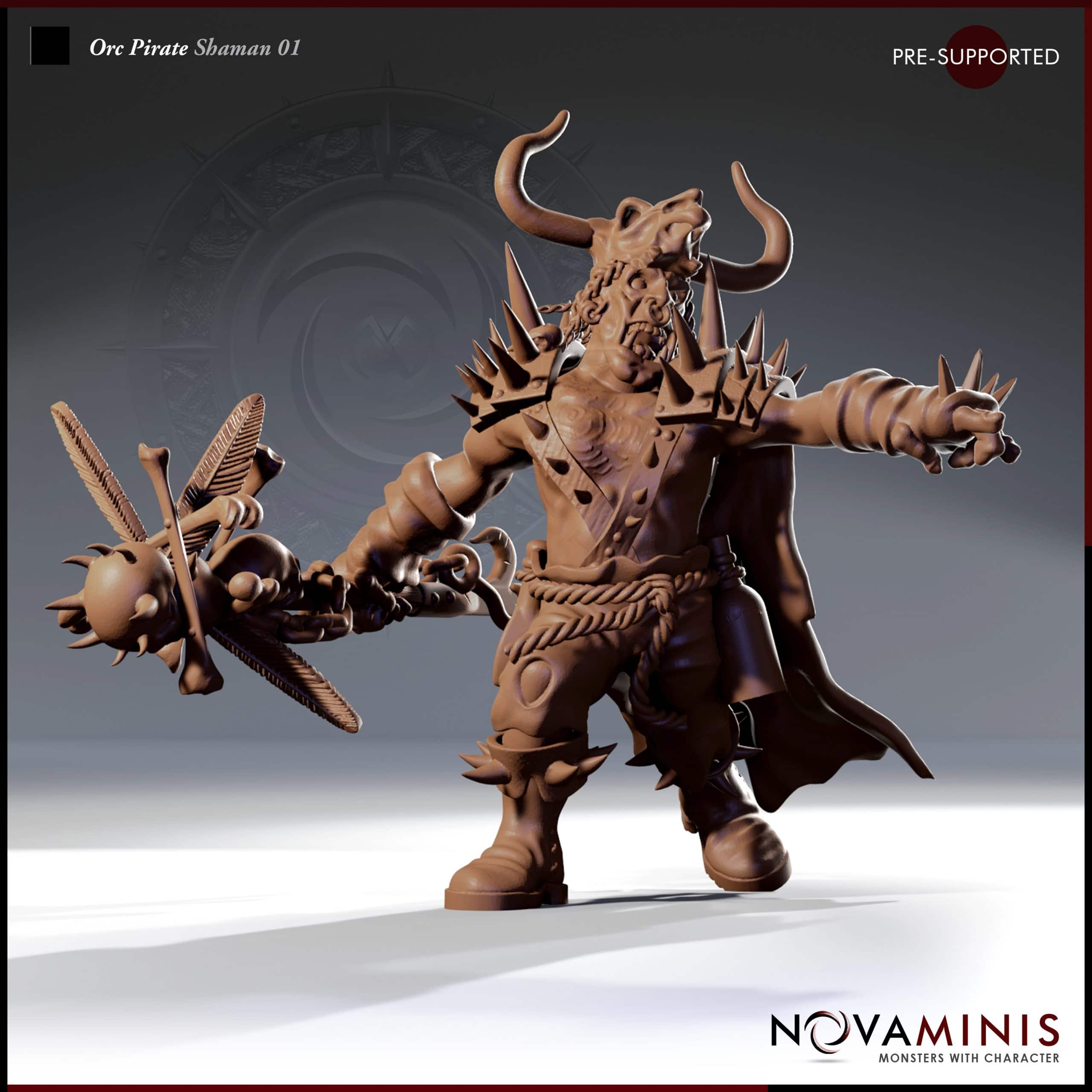 Orc Pirate Shaman 01 by NovaMinis - MiniHoarder