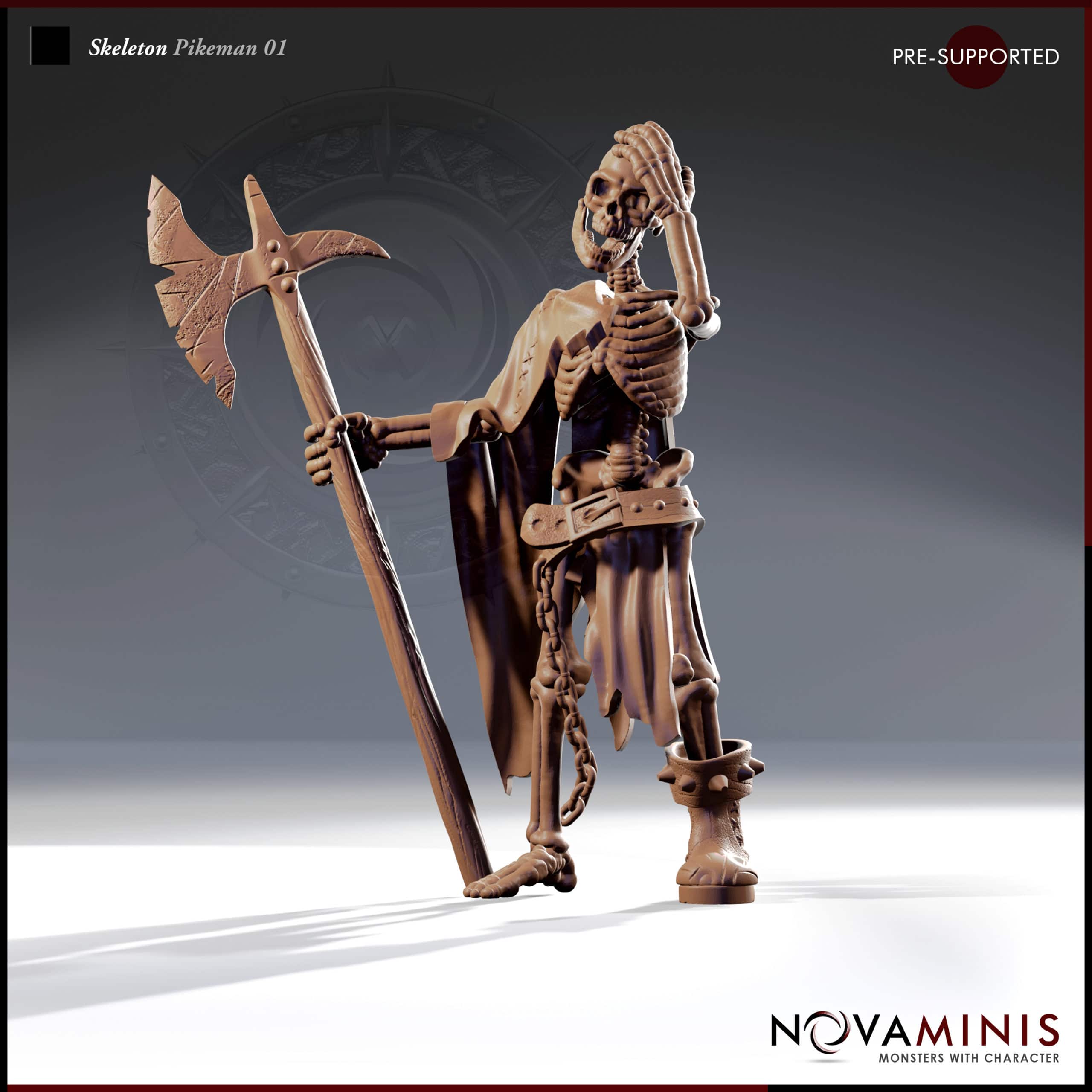 Skeleton Pikeman 01 by NovaMinis - MiniHoarder