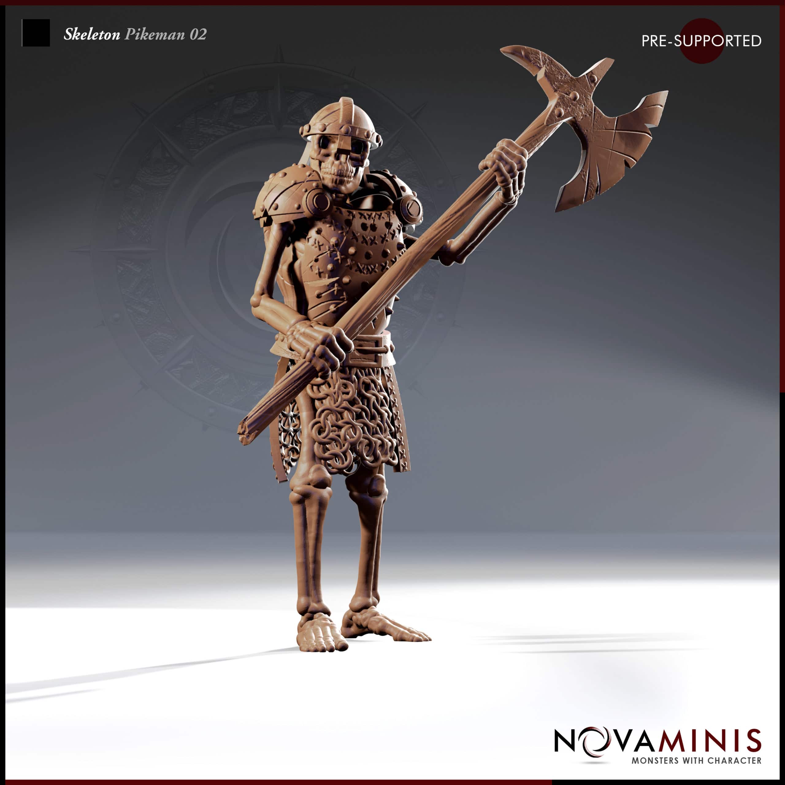 Skeleton Pikeman 02 by NovaMinis - MiniHoarder