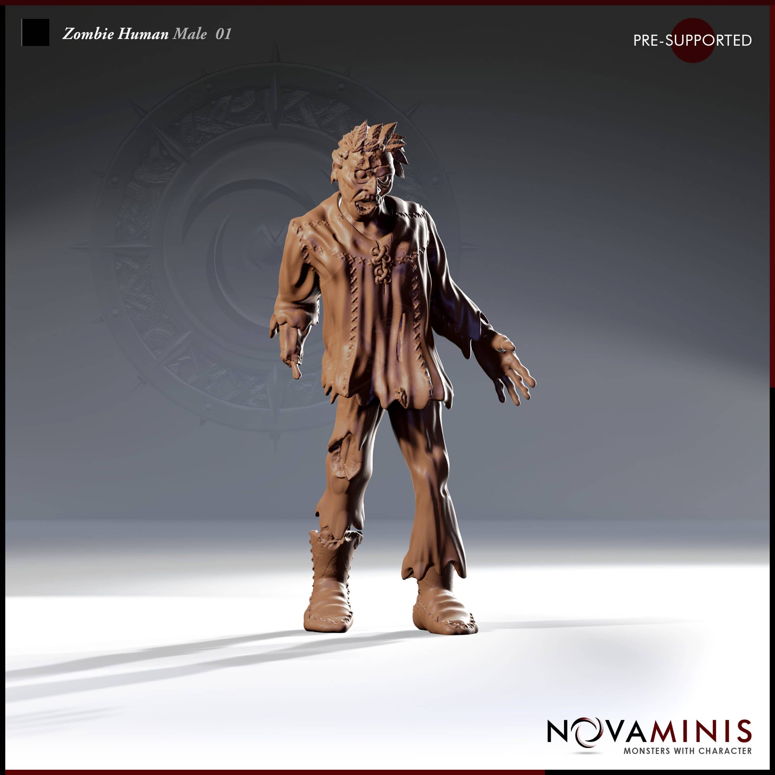 Zombie Human Male 01 by NovaMinis - MiniHoarder