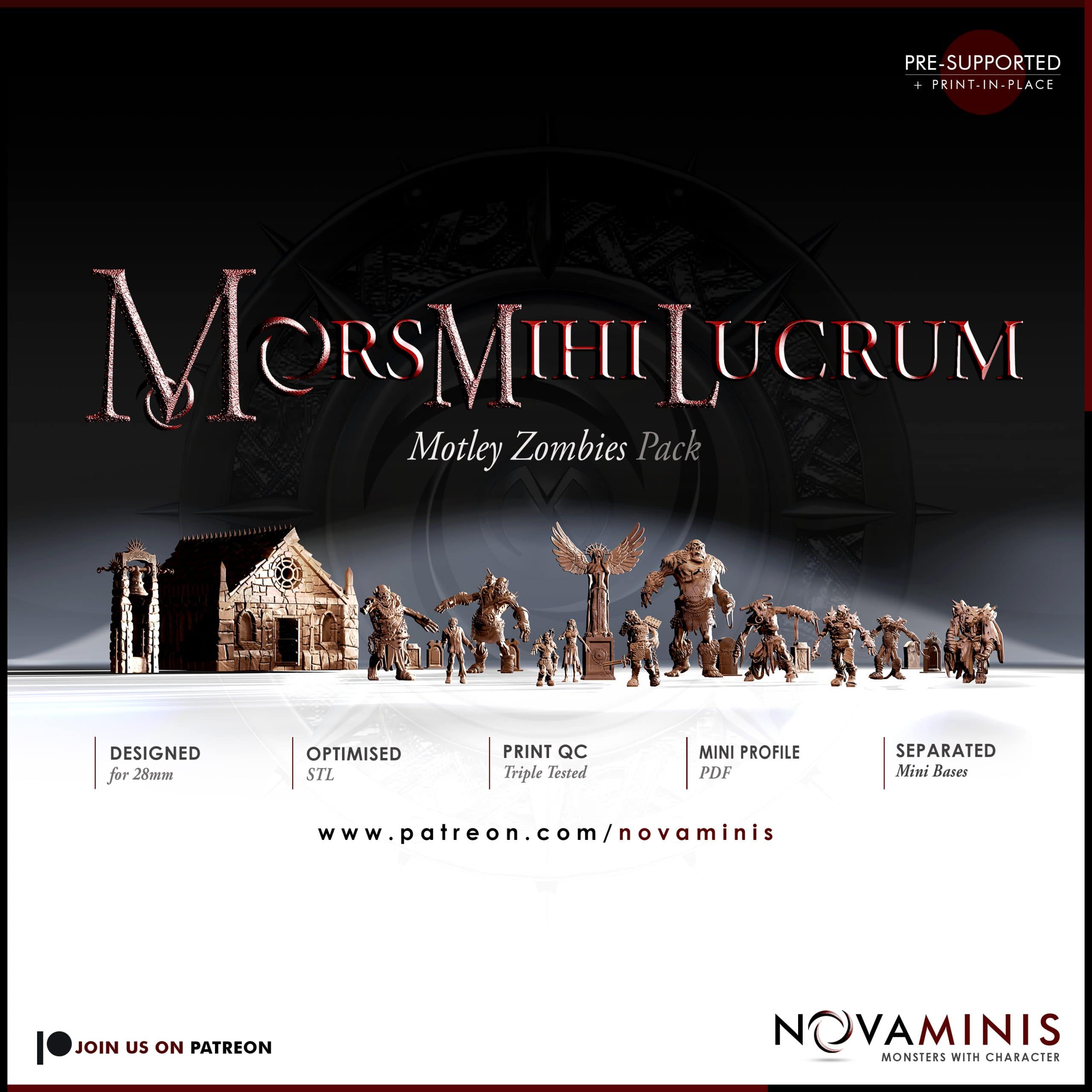 Mors Mihi Lucrum: Motley Zombies [Pack] by NovaMinis - MiniHoarder
