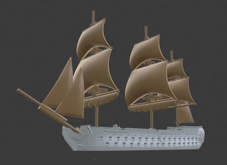 Ocean-class French Ship of the line (118 guns) 1788 - 1882 by Simon ...