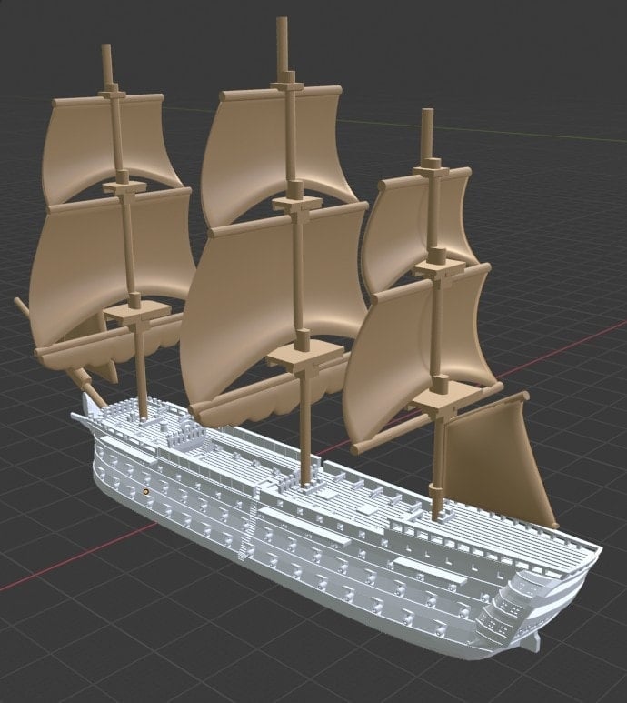 Ocean-class French Ship of the line (118 guns) 1788 - 1882 by Simon ...