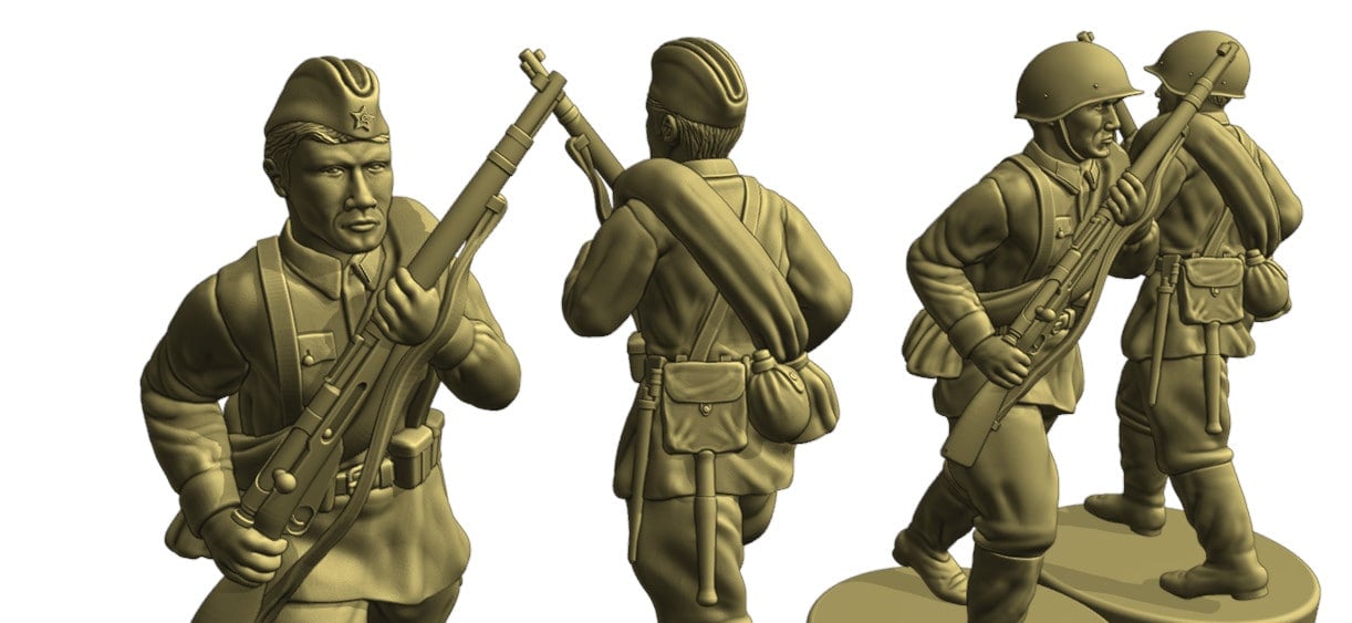 Ritterkrieg WWII 1941 Soviet Rifleman by Ritterkrieg - Wargaming3D