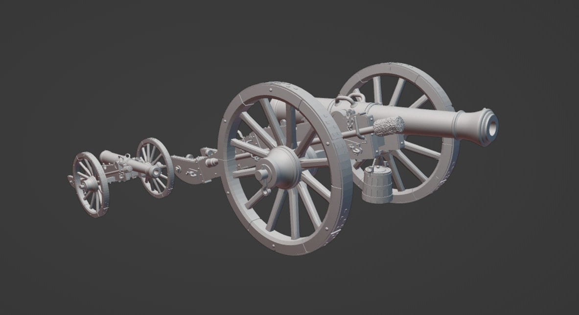Ritterkrieg French Canon de 12 Gribeauval - 12 Pounder Cannon. by ...