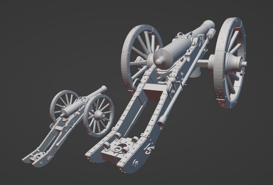 Ritterkrieg French Canon de 12 Gribeauval - 12 Pounder Cannon. by ...