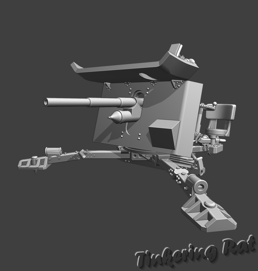 British 2 Pounder Anti Tank Gun by TinkeringRat - Wargaming3D