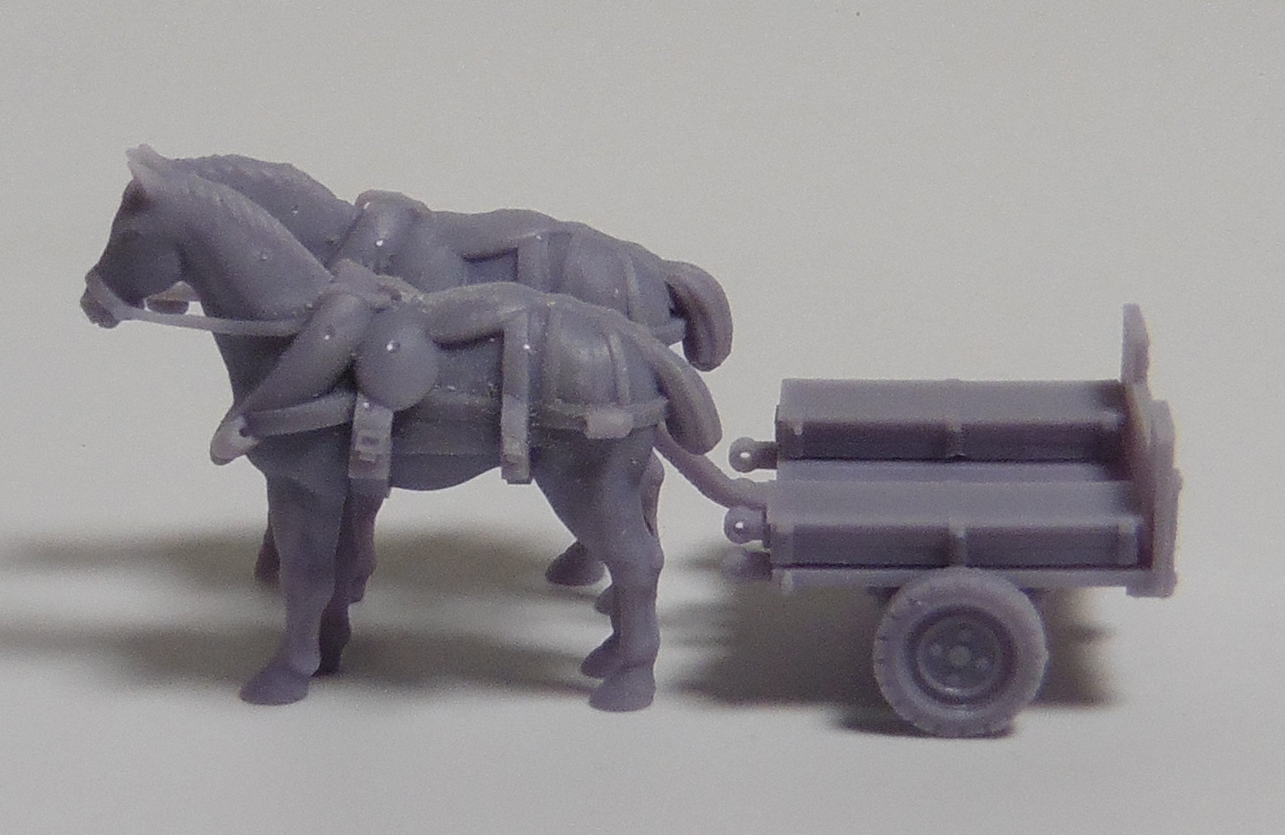 WWII French Horse Drawn Cavalry Medium Machine Gun Limber 1/56 scale ...