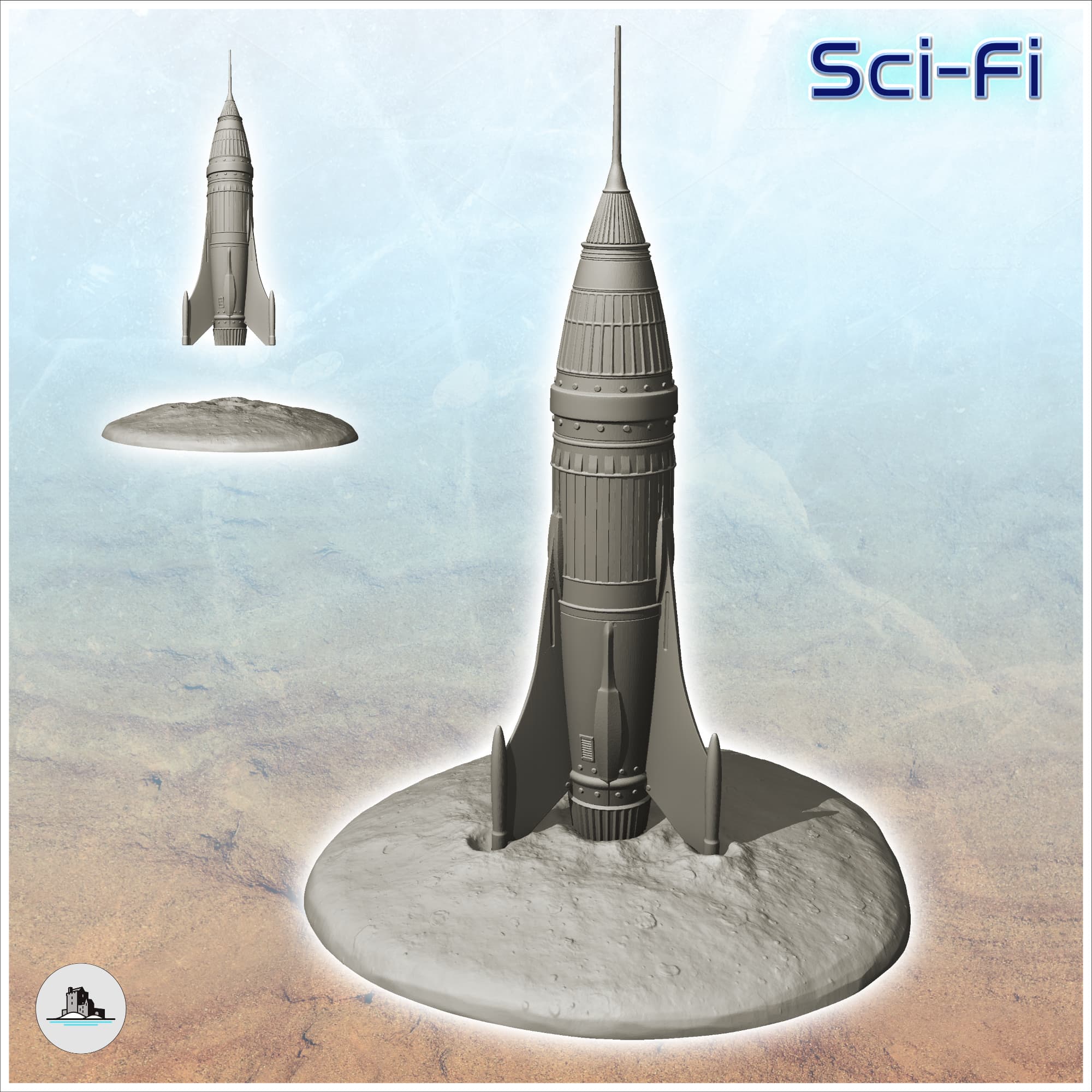 Supply rocket with spire (1) by Hartolia miniatures - MiniHoarder
