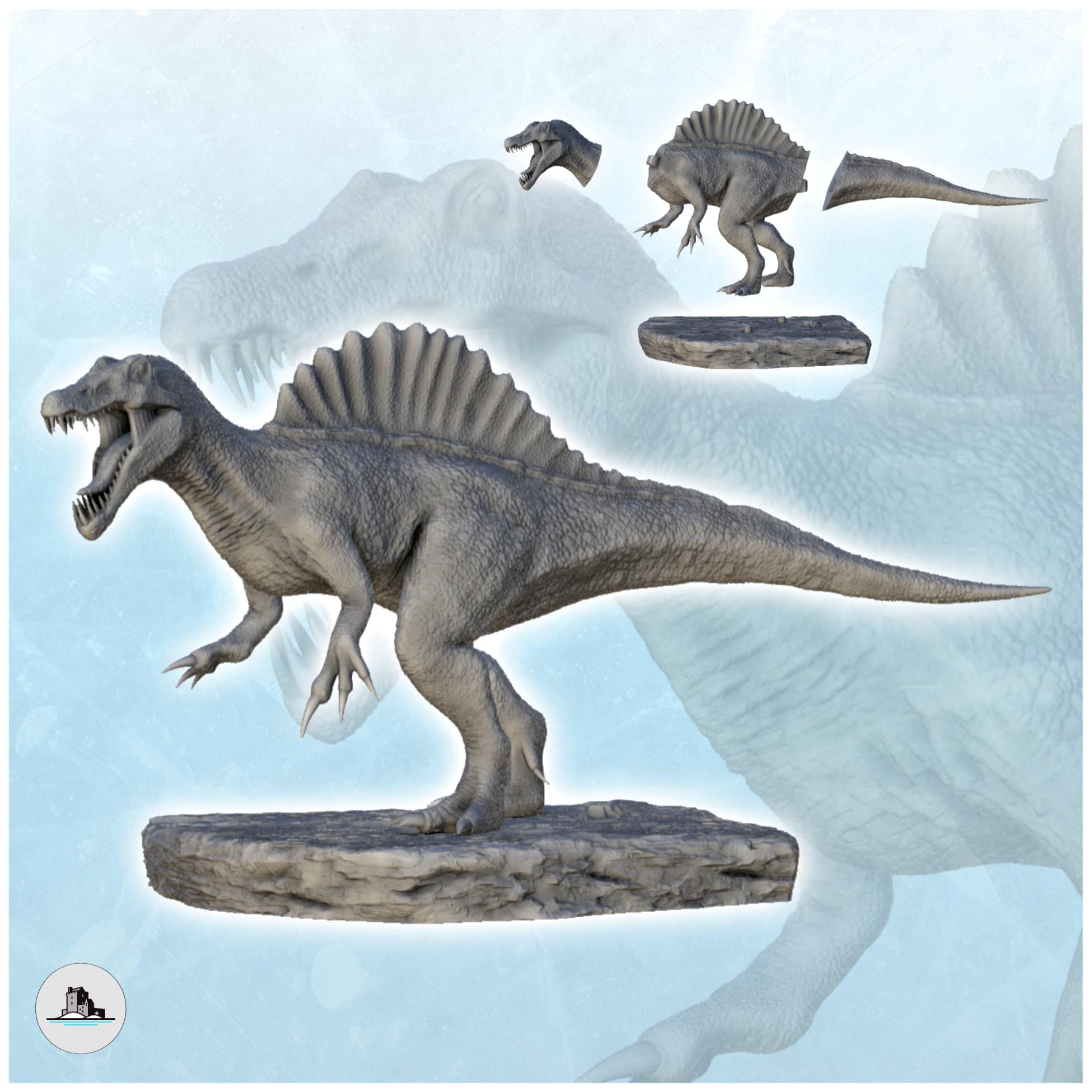 Spinosauridae dinosaur (17) by Hartolia miniatures - Wargaming3D