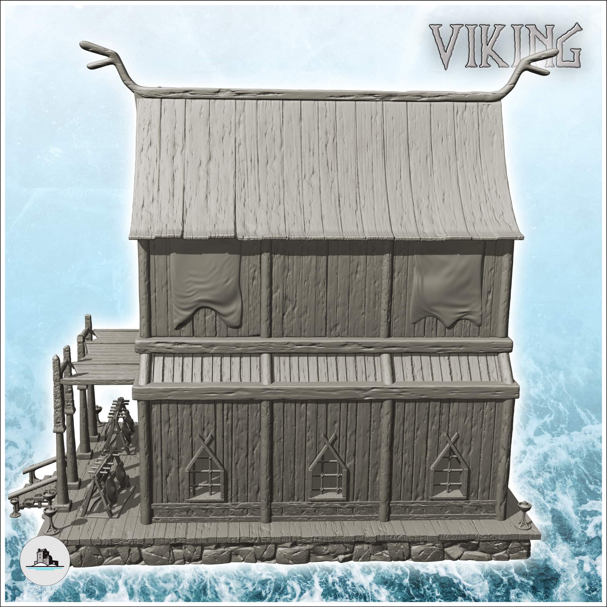 Viking armory with stone platform and columns (3) by Hartolia ...