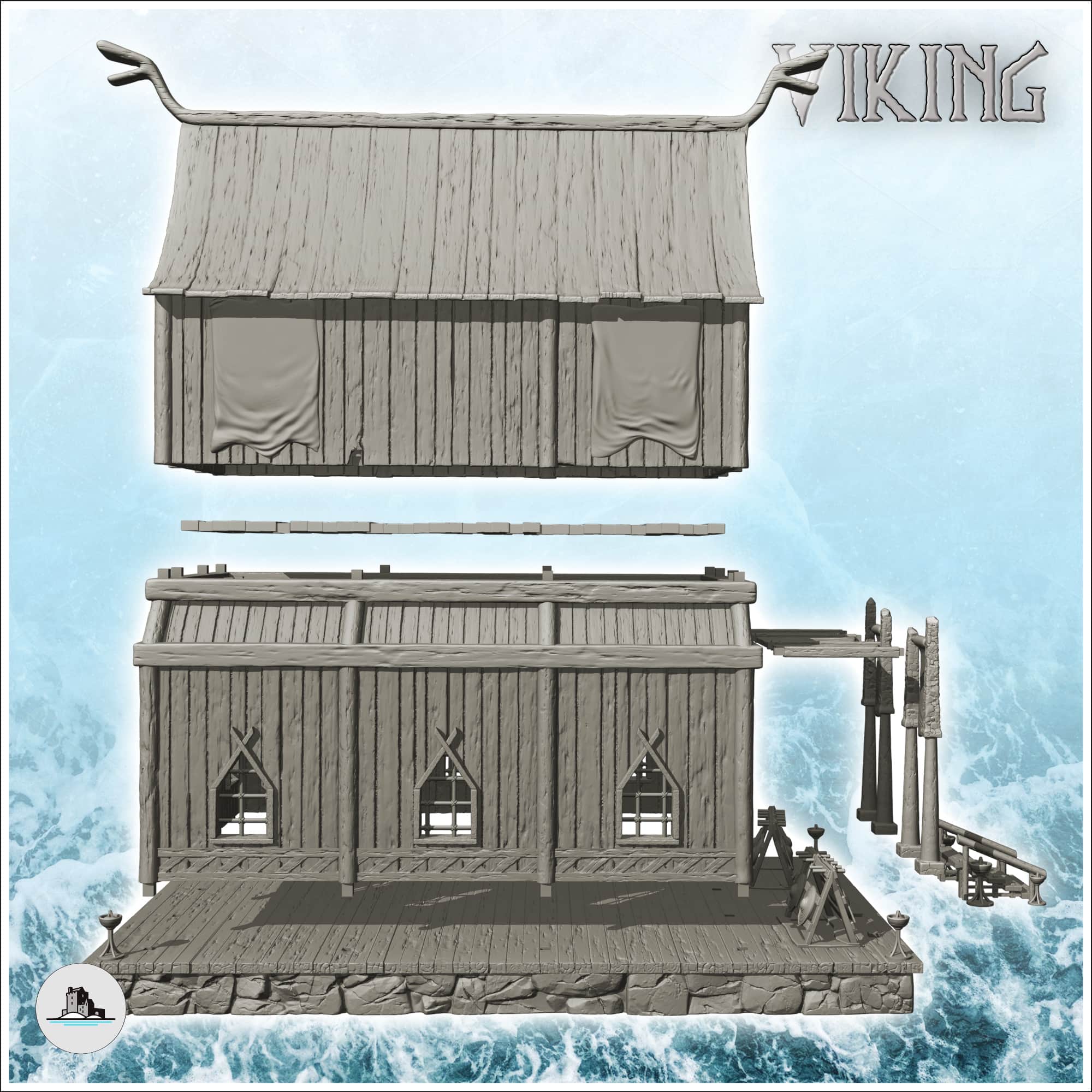 Viking armory with stone platform and columns (3) by Hartolia ...