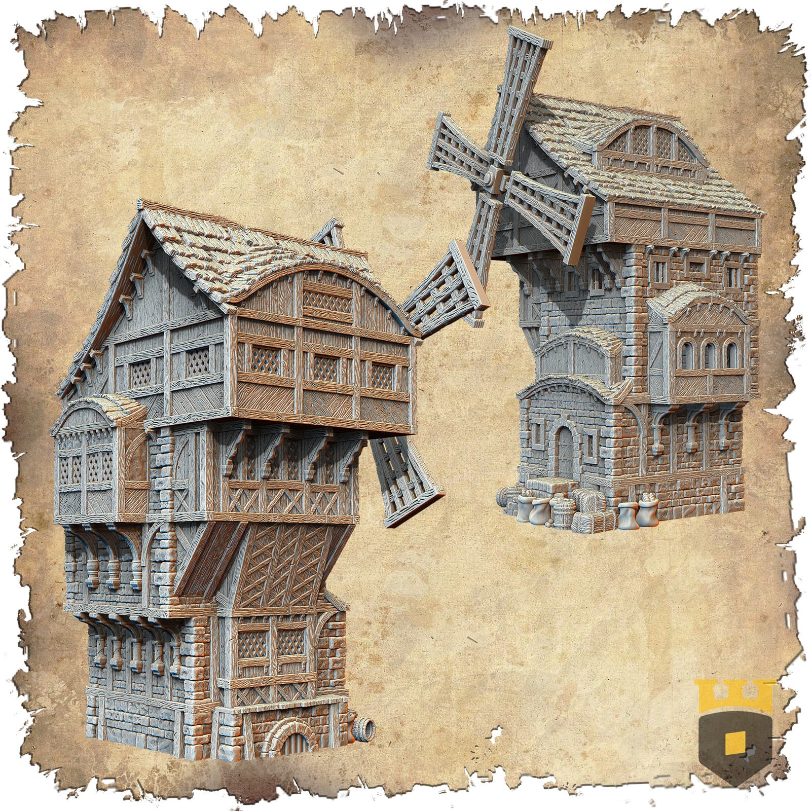 Leichheim - Great Mill by 3D Layered Scenery - MiniHoarder