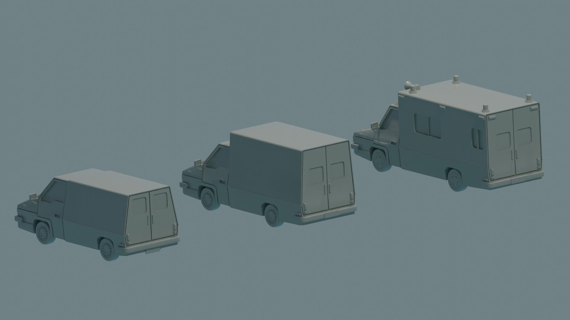 80's Panel Vans and Ambulance by NYX Files - Wargaming3D
