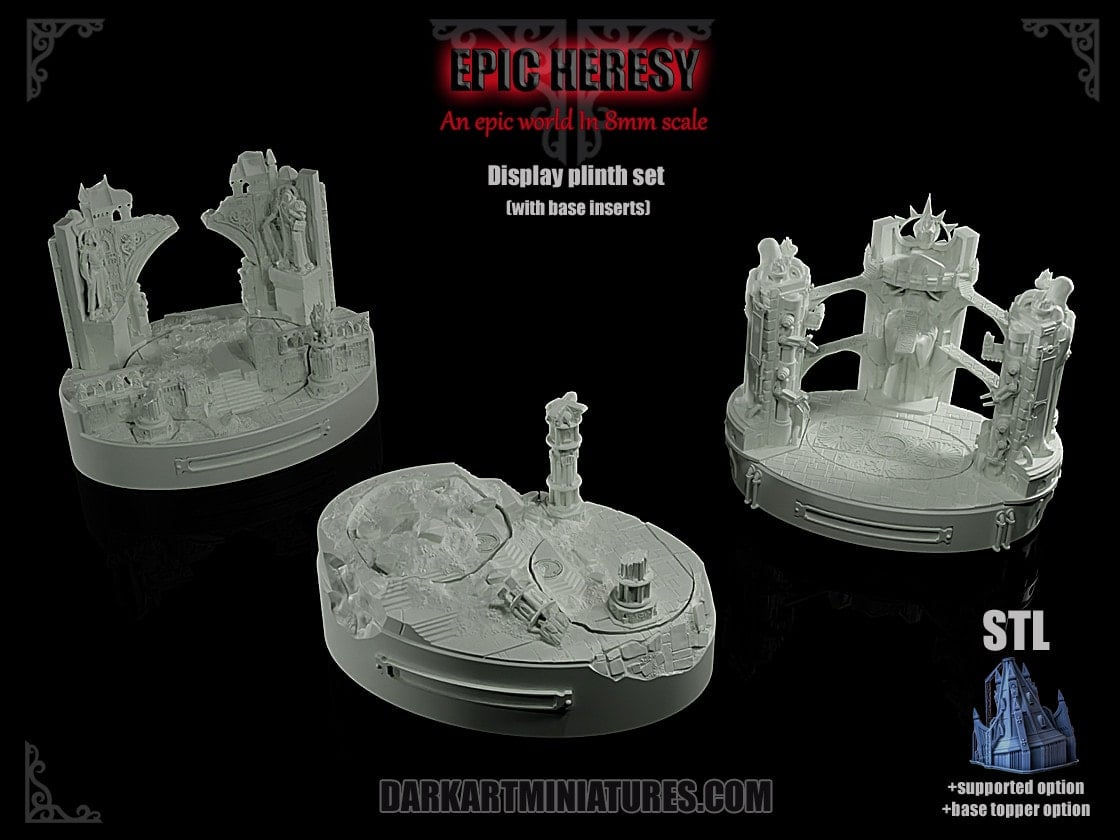 Epic Heresy: Display plinth set by Dark Art Miniatures - MiniHoarder