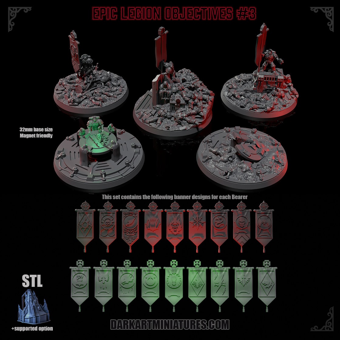 Epic Legions Objective Tokens (Bundle) by Dark Art Miniatures - MiniHoarder