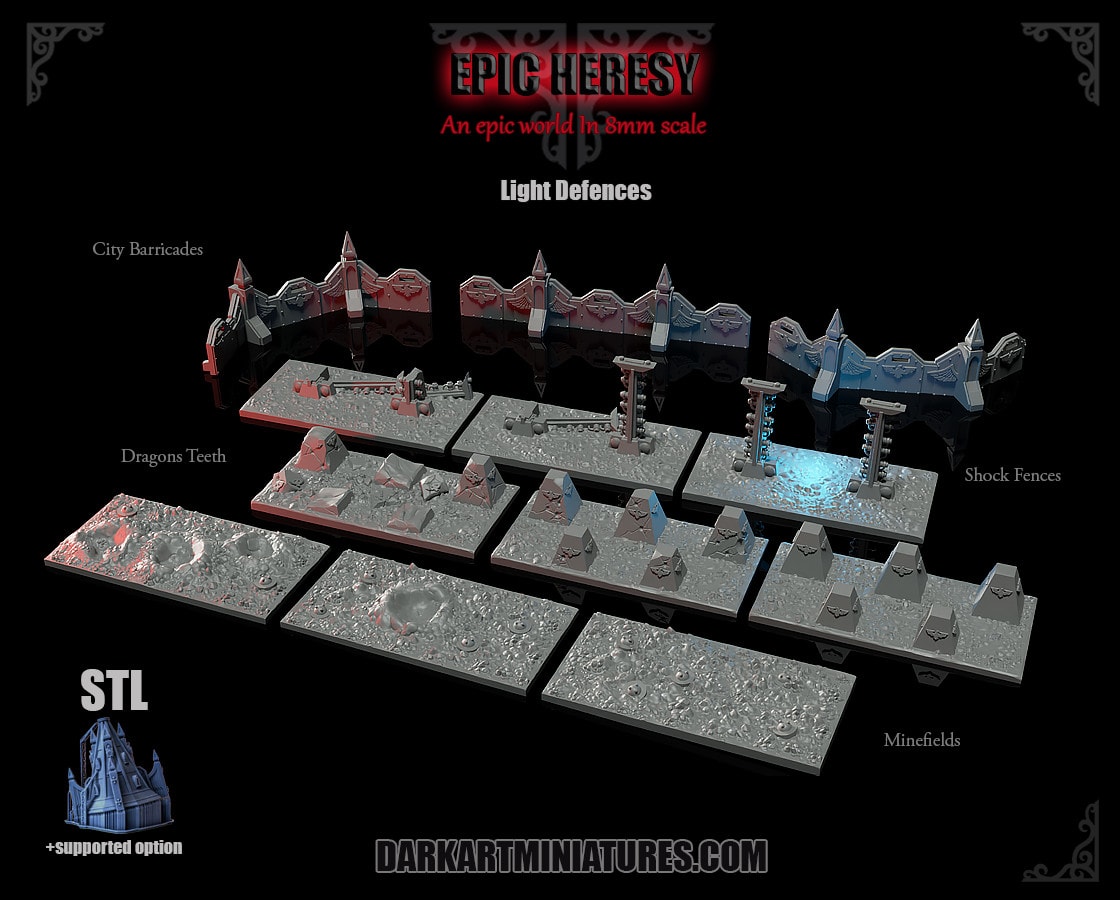 Epic Heresy Light Defences by Dark Art Miniatures - MiniHoarder
