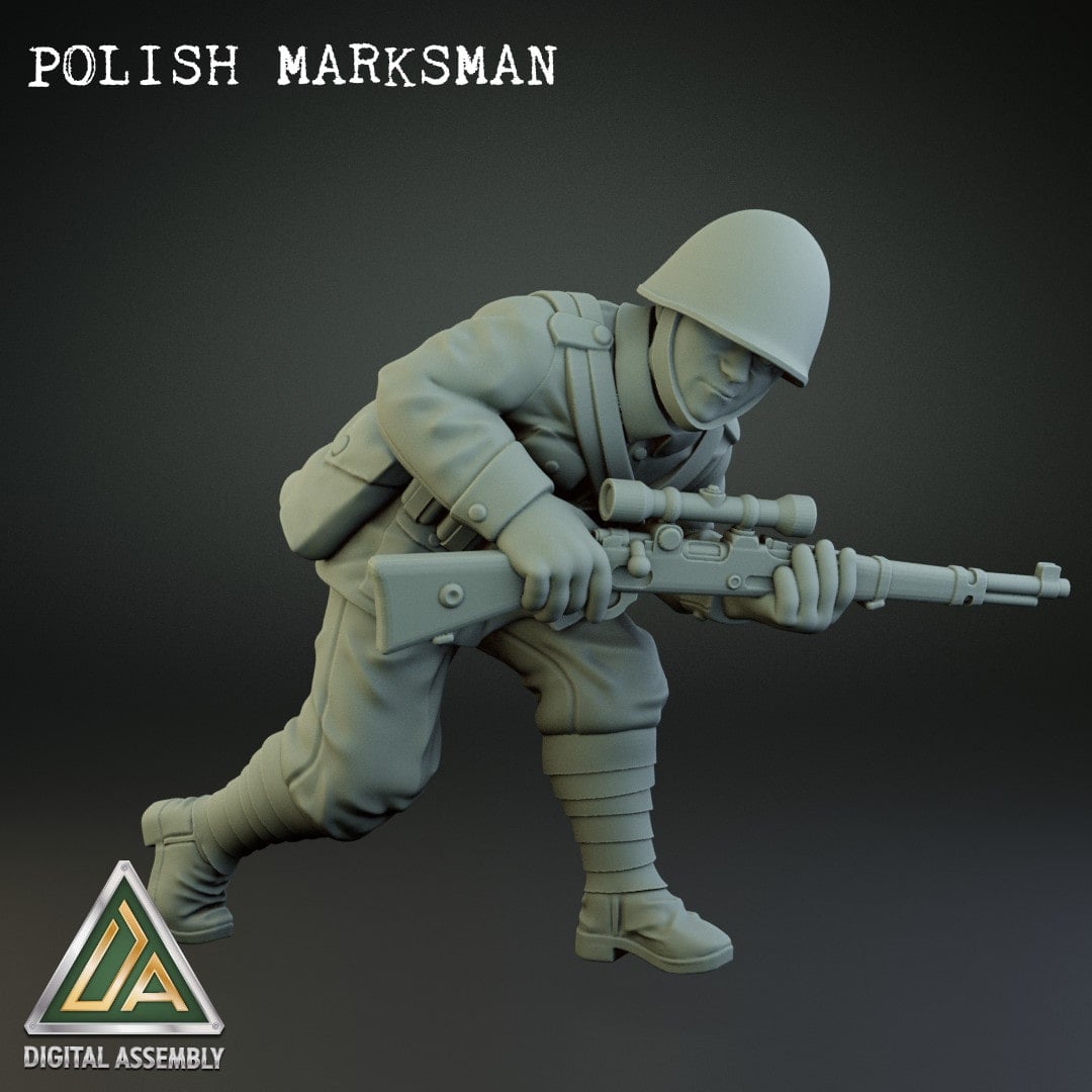 Polish Infantry Marksman (Early war) by Digital Assembly - Wargaming3D