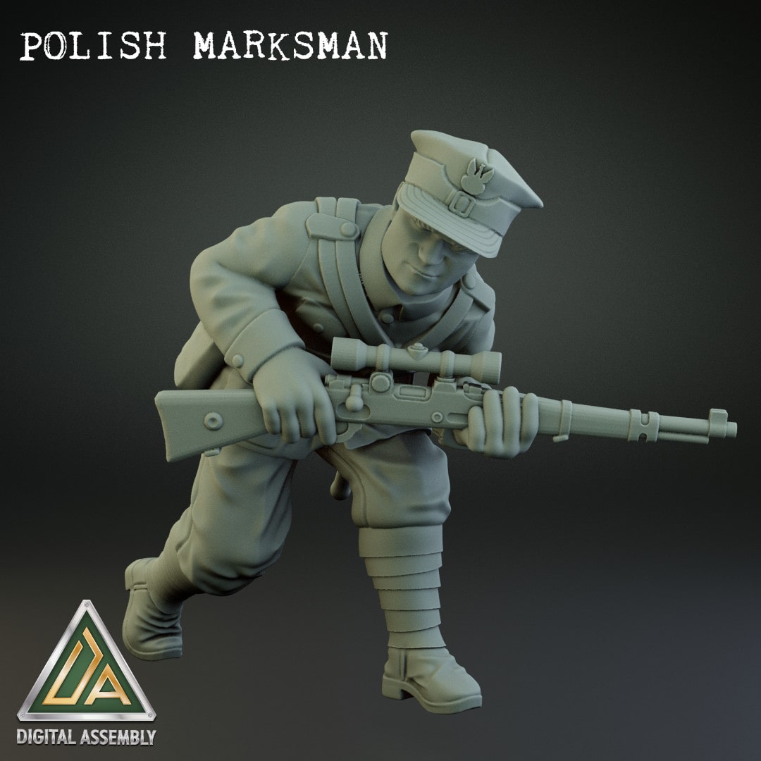 Polish Infantry Marksman (Early war) by Digital Assembly - Wargaming3D
