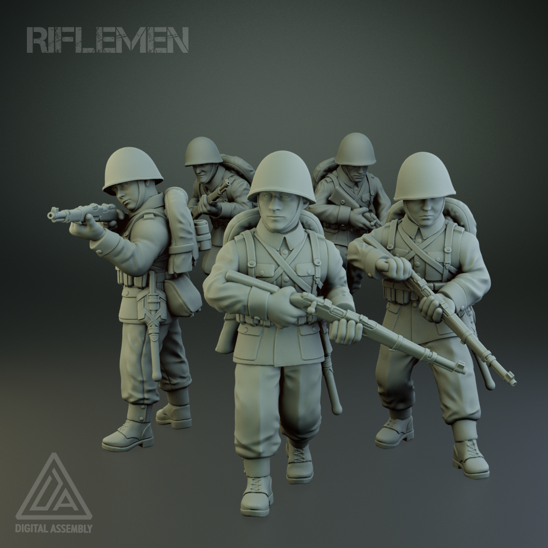 Polish Infantry (Early war) Pre-Assembled by Digital Assembly - Wargaming3D