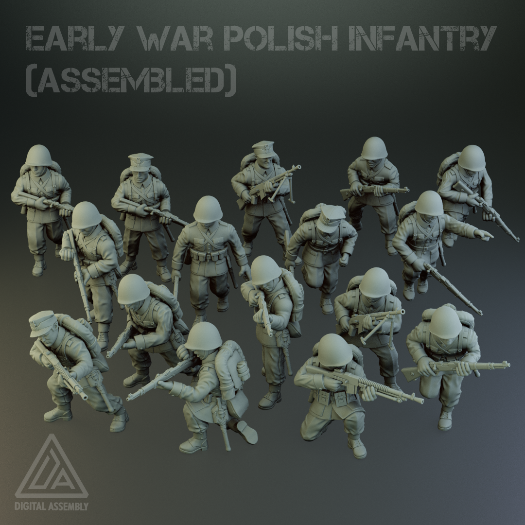 Polish Infantry (Early war) Pre-Assembled by Digital Assembly - Wargaming3D
