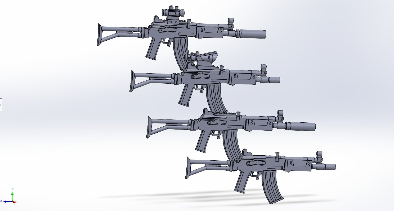 R4/R5/R6 Vector South-African assault rifles by Dreaming Den Studio ...