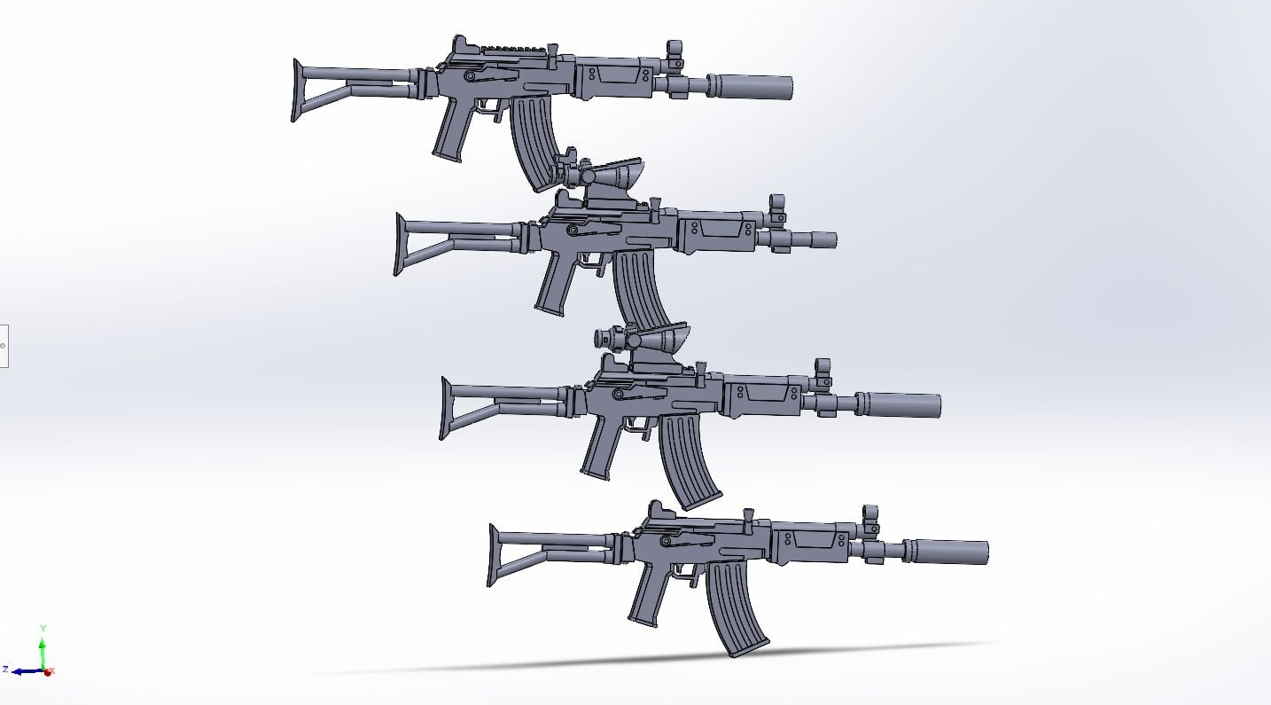 R4/R5/R6 Vector South-African assault rifles by Dreaming Den Studio ...