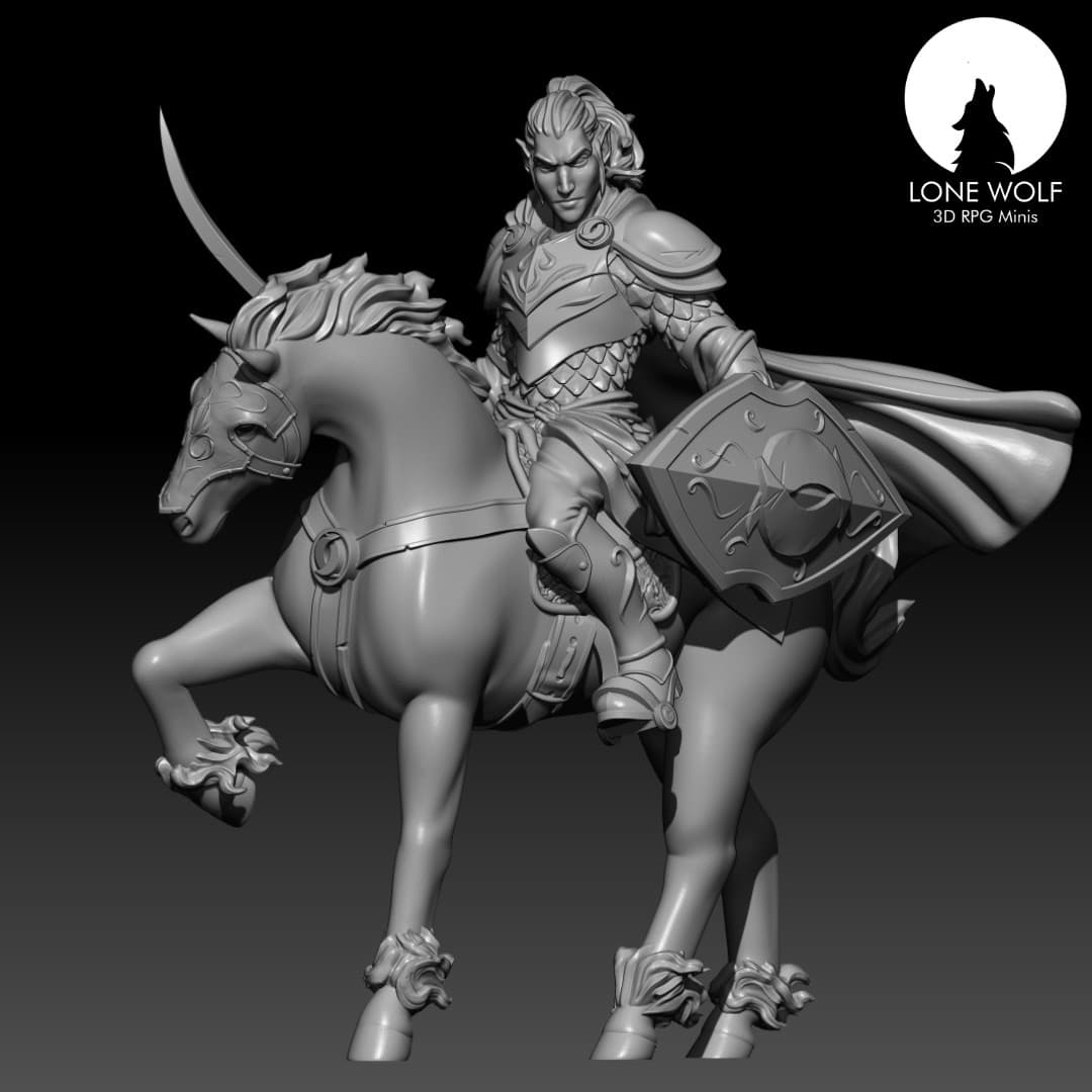 Cimillon - The Aes Sidhe Hero Male (Mounted, without helmet ) by Lone ...