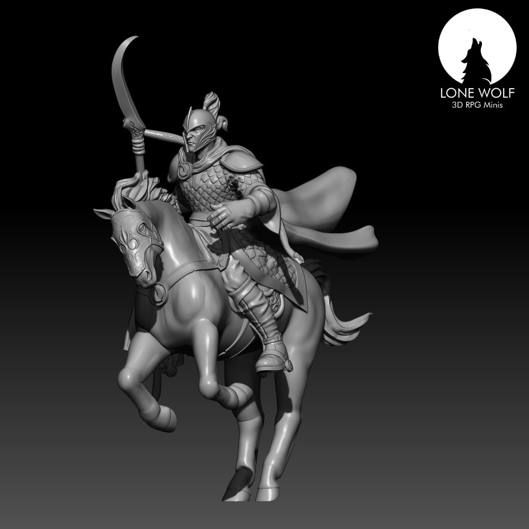 The Aes Sidhe Knight with spear by Lone Wolf - MiniHoarder