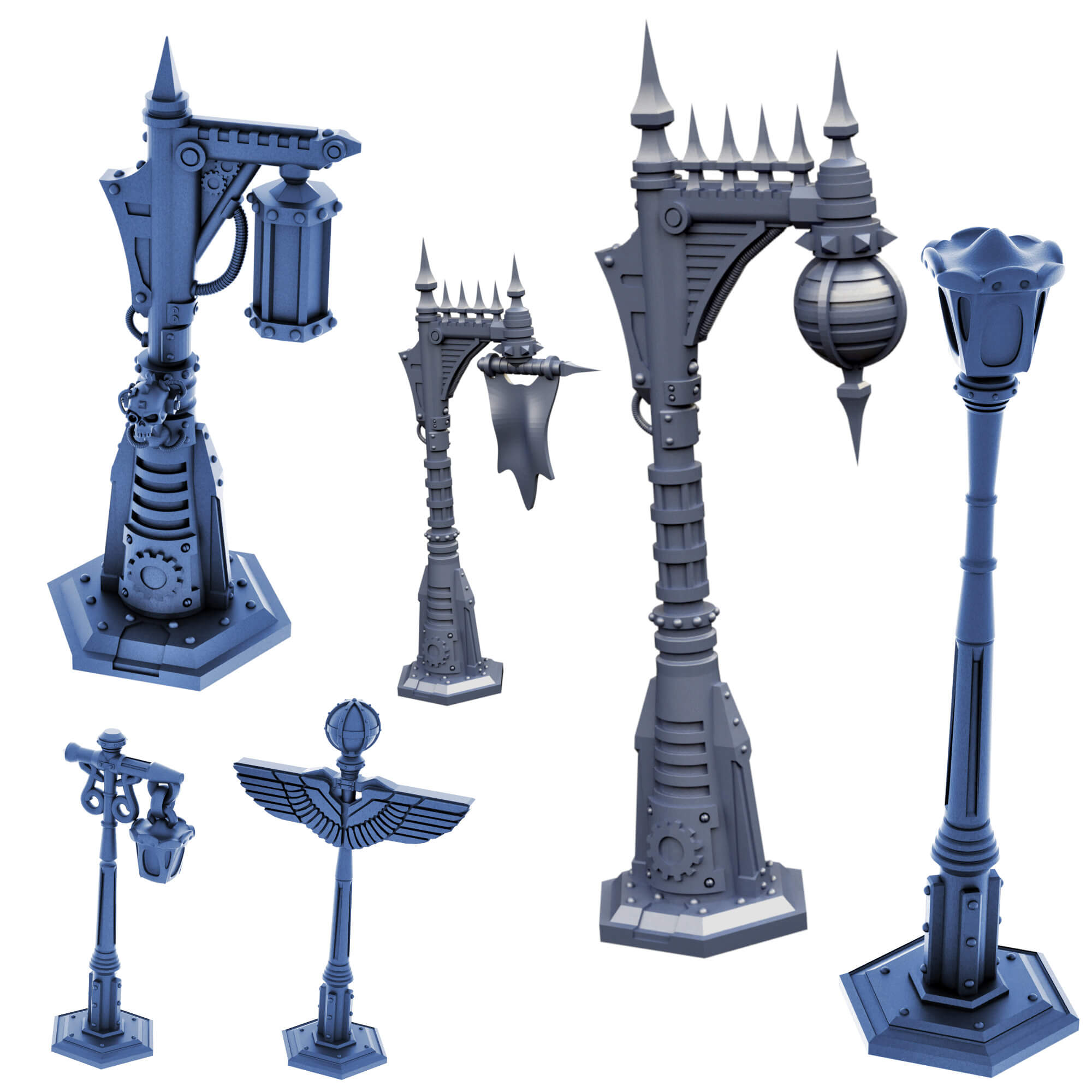 Street lights and Sci Fi Cyberpunk Street Lights by Mystic Pigeon ...