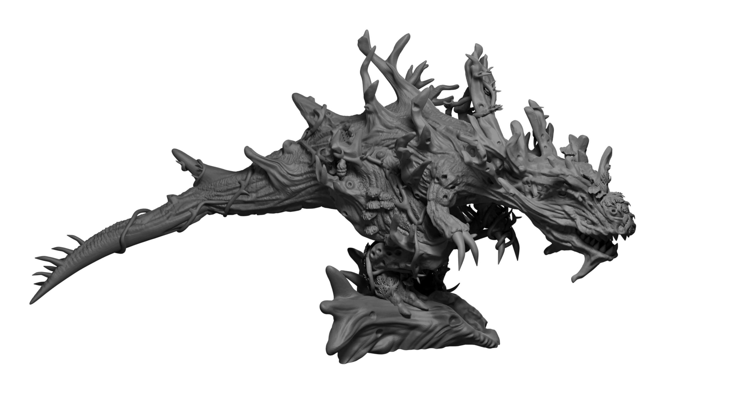 Fey wooden T-Rex (Sylvan Dinosaurs) by Mystic Pigeon Gaming - MiniHoarder