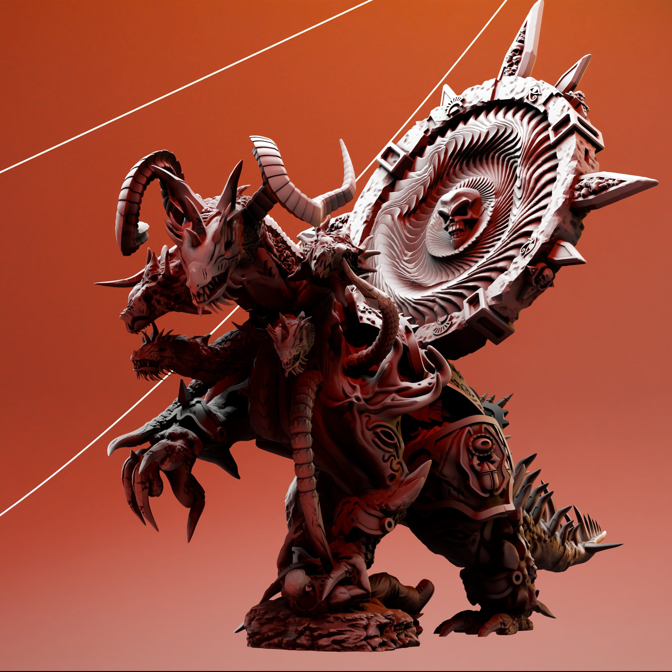 Hydra Chaos Beast Set 2 - Wargame proxy miniature by Mystic Pigeon ...