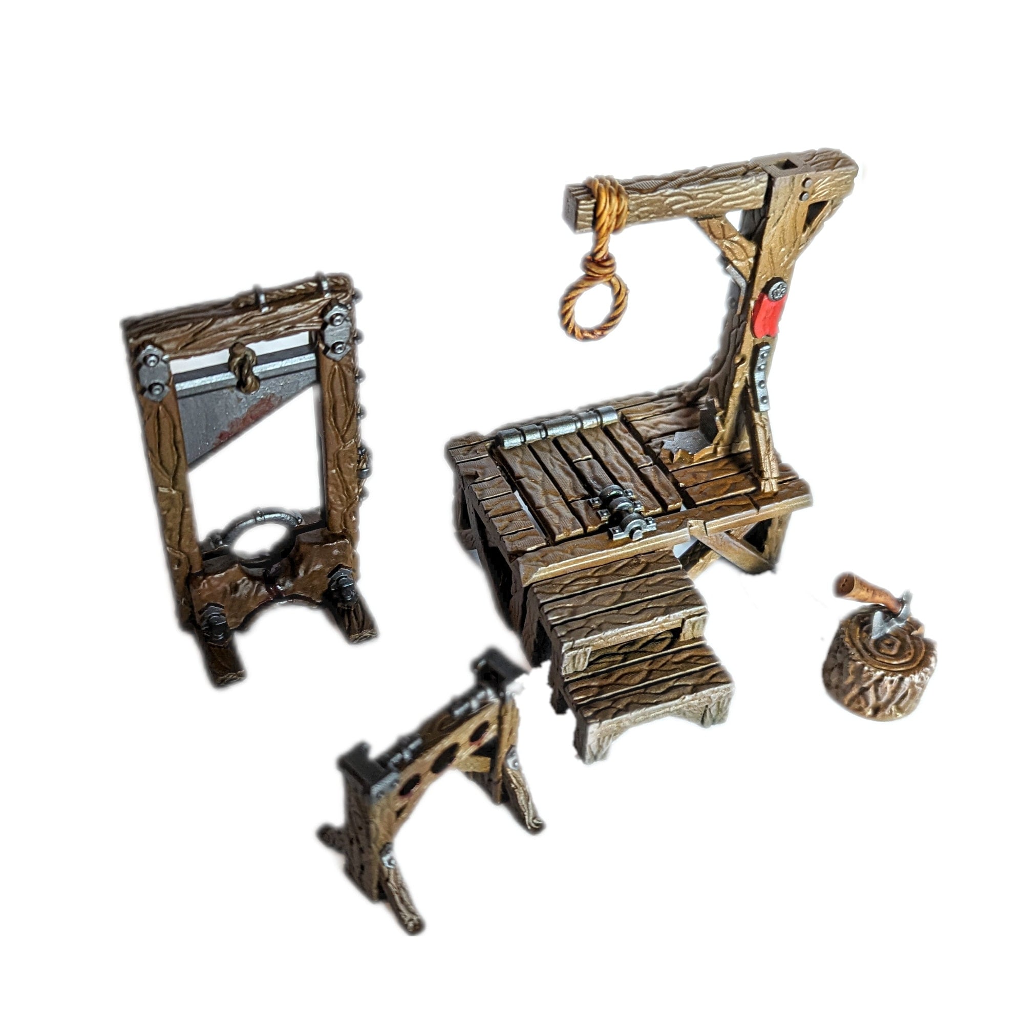 Gallows Stocks And Guillotine Tabletop Terrain Set by Mystic Pigeon ...