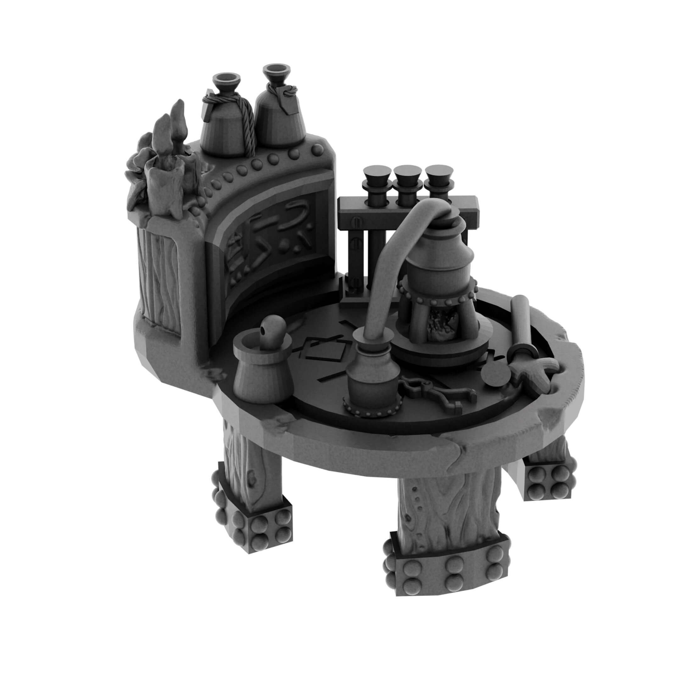 Mad alchemist / wizard lab test subject and alchemy lab equipment by ...