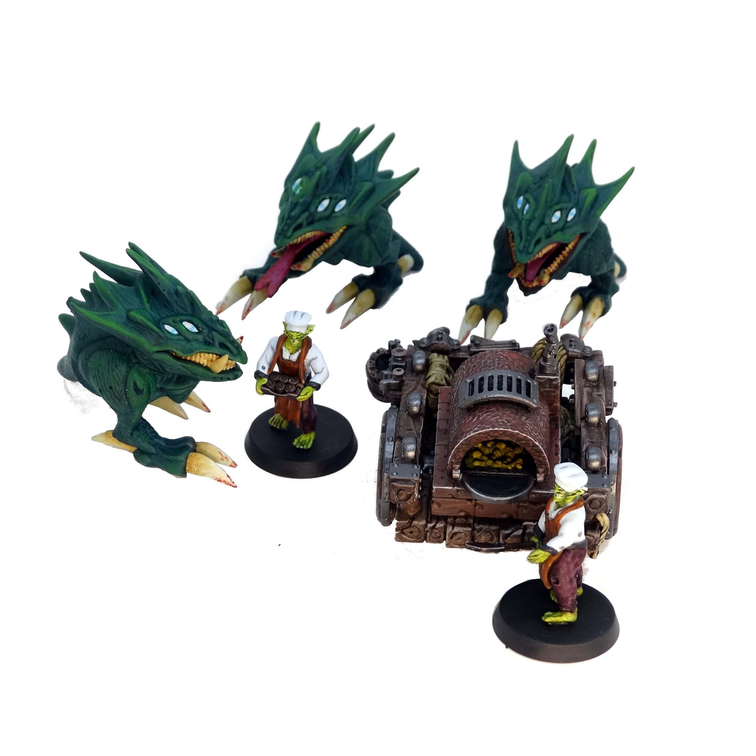 Travelling Goblin Bakers/Pie Sellers with Hand Cart, Mobile Oven and ...