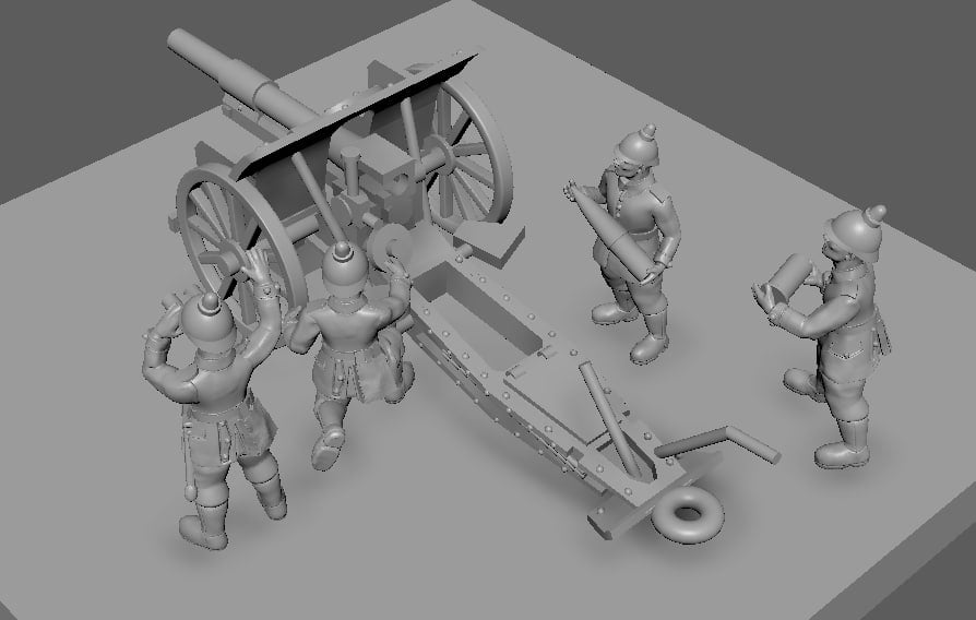 10.5 cm leFH 16, 15mm late crew by ArtKaiser Ukraine - Wargaming3D